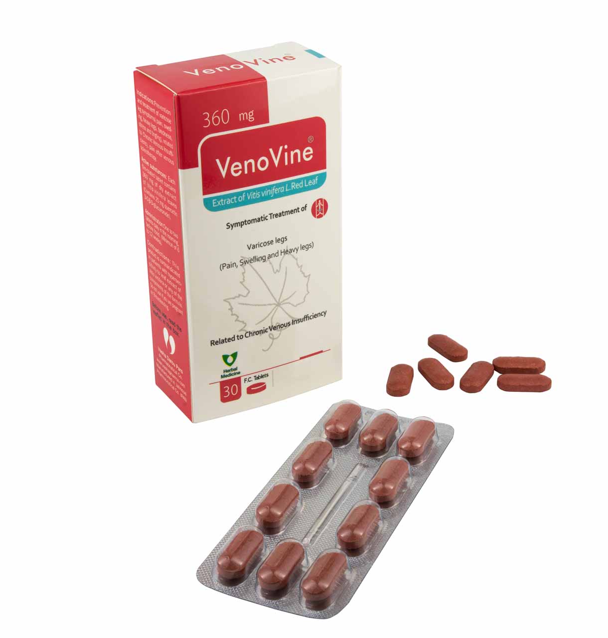 قرص روکش‌دار ونووين _ VenoVine Tablet - داروسازی گیاهی وشا دارو